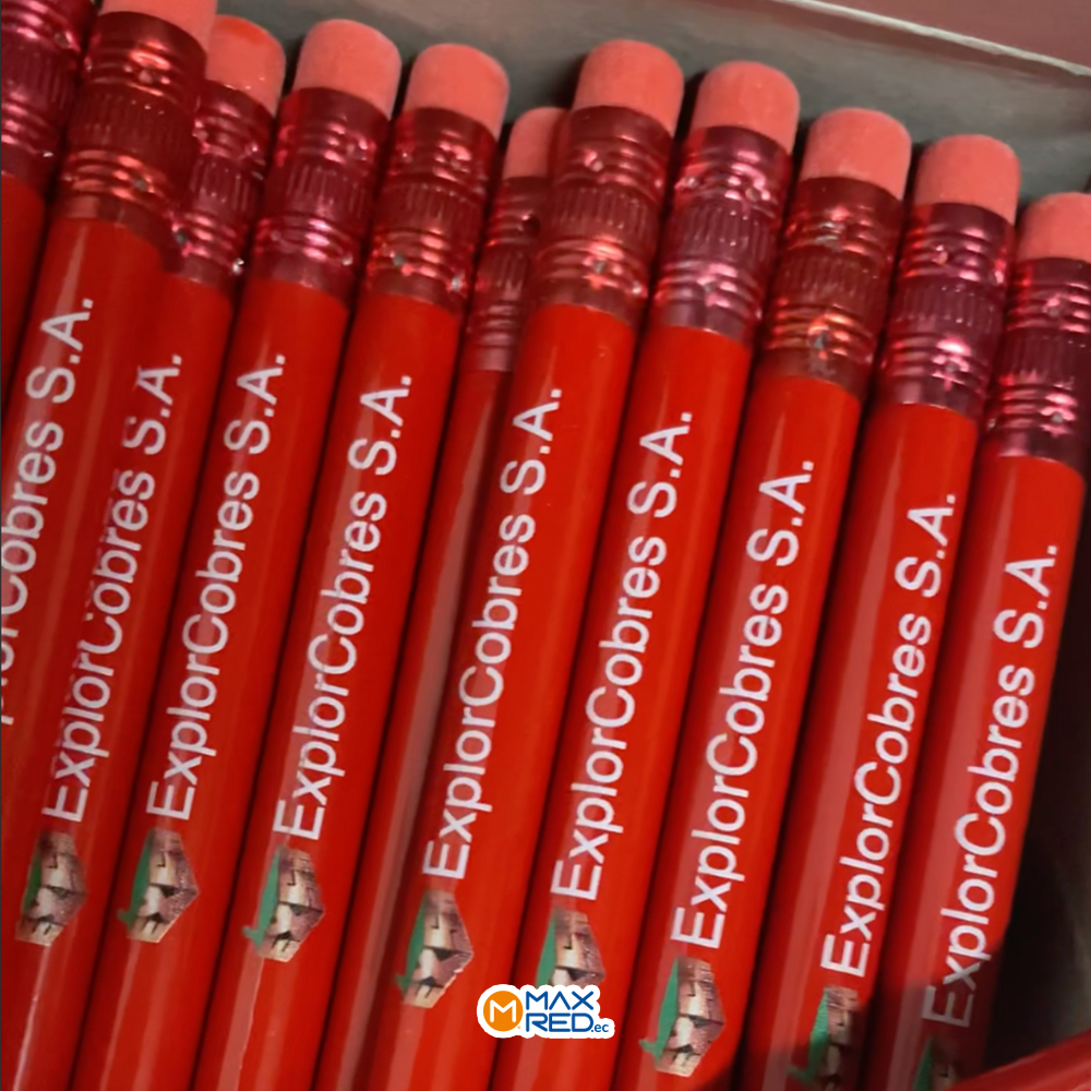 Lápiz con Logo Impreso UV | Promoción Efectiva MAXRED